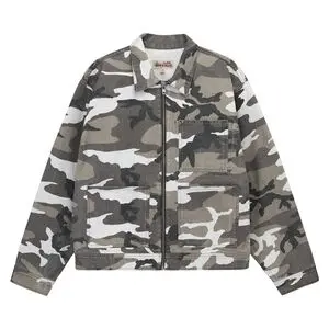 StüSsy Camo Zip Work Jacket - Multicolor | Editorialist
