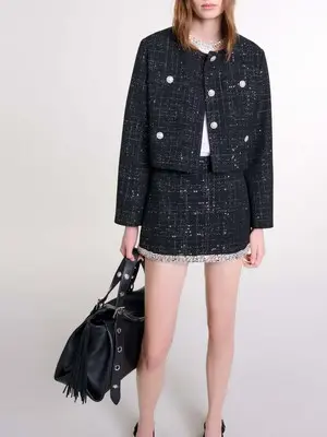 Maje Cotton Tweed Jacket