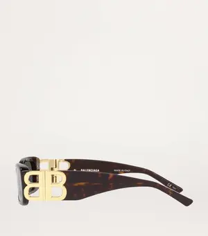 Balenciaga Acetate Rectangle Sunglasses - Brown