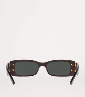 Balenciaga Acetate Rectangle Sunglasses - Brown