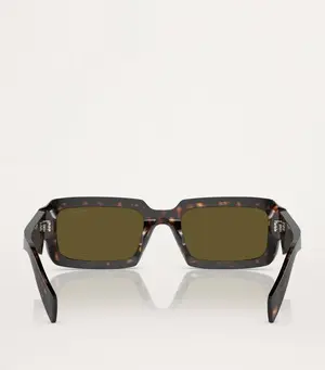 Prada Acetate Full Rim Square Sunglasses - Brown