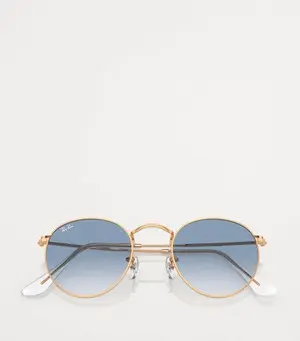 Ray-ban Round Metal Sunglasses - Gold