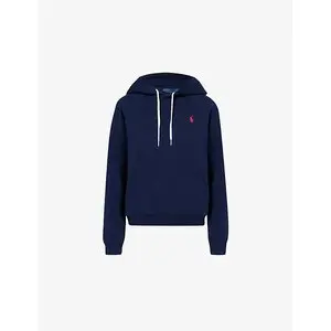 Polo Ralph Lauren Logo-embroidered Fleece-lined Cotton-blend Jersey Hoody - Cruise Navy