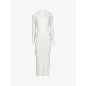 LEEM Jacquard-knit Midi Dress