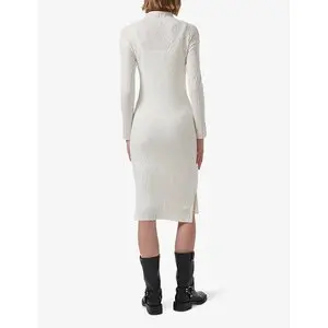 LEEM Jacquard-knit Midi Dress