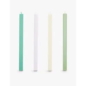 HAY Square Unscented Wax Candles Set Of Four - Pastel