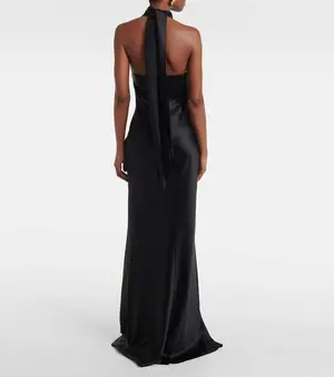 Ralph Lauren Chilton Halterneck Gown - Black