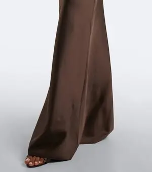 Ralph Lauren Chilton Halterneck Satin Gown - Brown