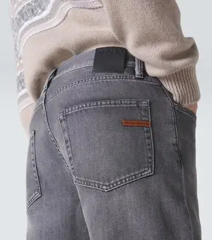 Zegna Roccia Faded Straight Leg Jeans