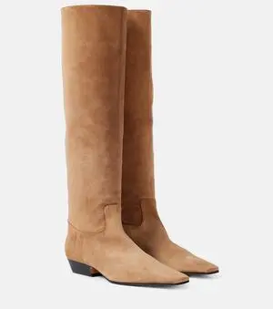 Khaite Marfa Knee-high Suede Boots - Beige