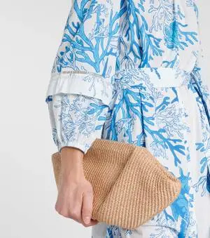 Poupette St Barth Printed Cotton Shirt Dress - Blue
