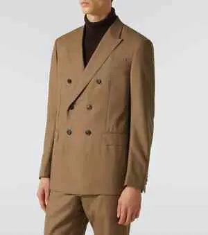 Zegna Double-breasted Wool Twill Suit