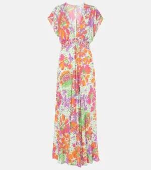 Poupette St Barth Cecile Floral Maxi Dress - Pink