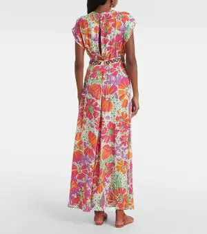 Poupette St Barth Cecile Floral Maxi Dress - Pink