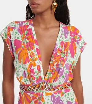 Poupette St Barth Cecile Floral Maxi Dress - Pink