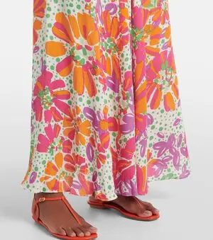 Poupette St Barth Cecile Floral Maxi Dress - Pink