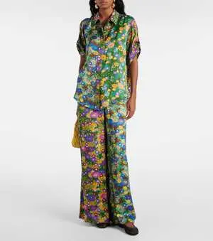 ALEMAIS Printed Silk Shirt