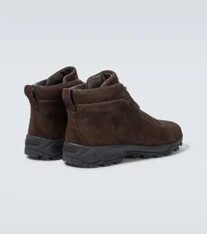 Zegna Triple Stitch Suede High-top Sneakers
