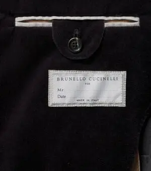 Brunello Cucinelli Double-breasted Cotton Velvet Blazer