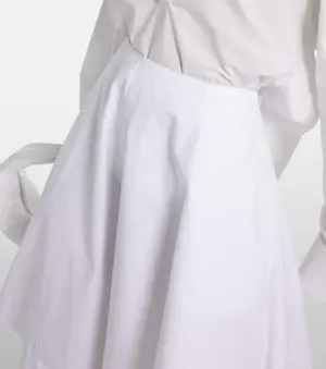 Khaite Cotton Midi Skirt
