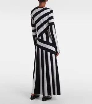 Gabriela Hearst Seema Striped Wool Maxi Dress