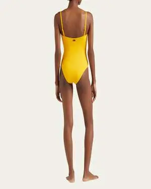Vilebrequin Solid Sculpt Bandeau One-piece Swimsuit