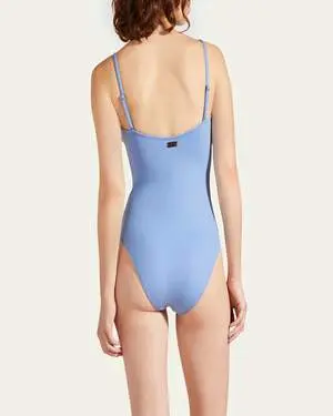 Vilebrequin Solid Sculpt Bandeau One-piece Swimsuit