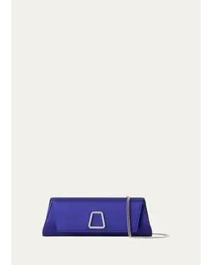 Akris Anouk Small Satin Clutch Bag Amethyst