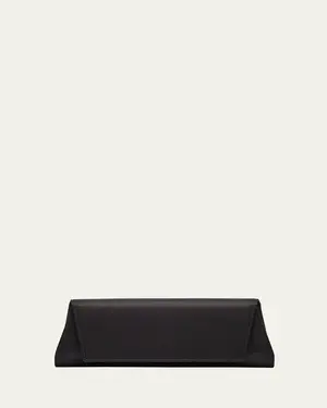Akris Anouk Small Satin Clutch Bag - Black