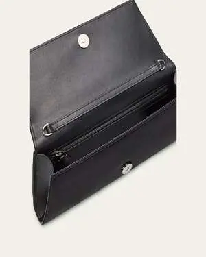 Akris Anouk Small Satin Clutch Bag - Black