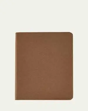 GRAPHIC IMAGE 9" Refillable Leather Notebook - Taupe