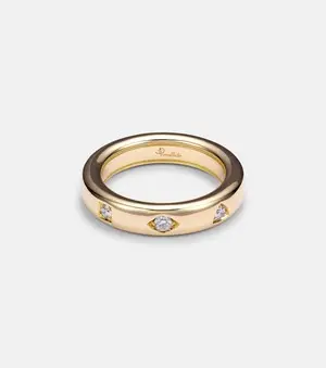 Pomellato Iconica Extra Slim 18kt Rose Ring With Diamonds - Gold