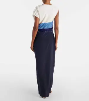 SIR. Mariner Printed Silk Maxi Dress