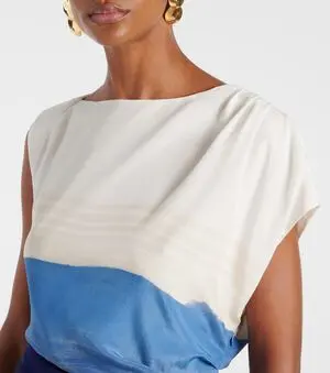 SIR. Mariner Printed Silk Maxi Dress