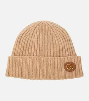 Gucci Double G Wool And Cashmere Beanie - Brown