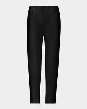 MILLY Milly Nicola Cropped Cady Pants - Black