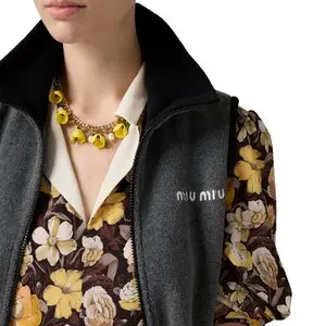 Miu Miu Sleeveless Fleece Dress - Grey