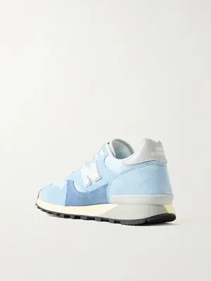 NEW BALANCE 574 Leather-trimmed Sneakers - Blue
