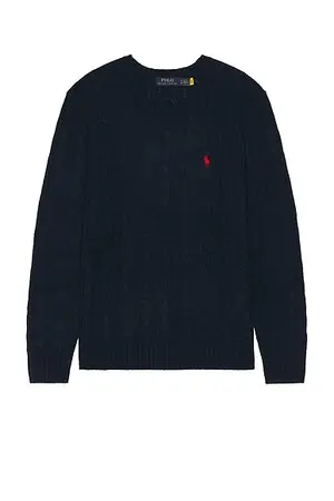 Polo Ralph Lauren Cable-knit Wool-cashmere Crewneck Sweater - Hunter Navy