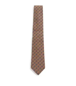 Valentino Garavani Silk Jacquard Neck Tie - Beige