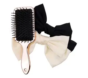 ARIA BEAUTY Aria Luxury Chrome Brush & Bows Set