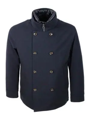 MONTECORE Montecore Double-Breasted Wool Jacket - Dark Blu