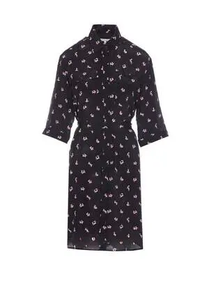 Maison Kitsuné Maison Kitsuné Printed Dress - Black