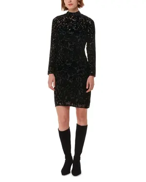 Whistles Embellished Floral Velvet Dress