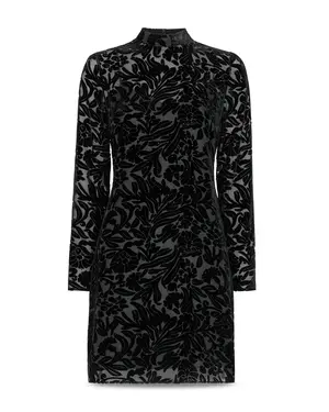 Whistles Embellished Floral Velvet Dress