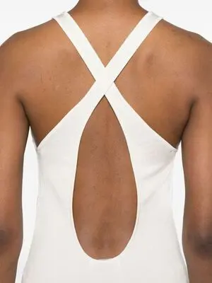 Saint Laurent Criss-cross Bodycon Mini Dress