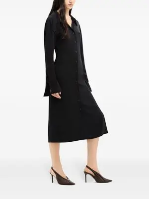 COURREGES Modular Crepe Shirt Dress - Black