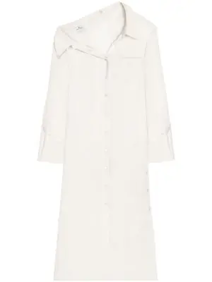 COURREGES Modular Crepe Shirt Dress - Neutrals