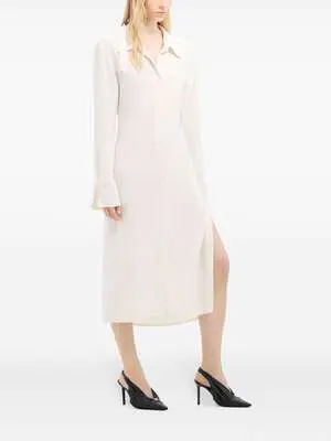 COURREGES Modular Crepe Shirt Dress - Neutrals
