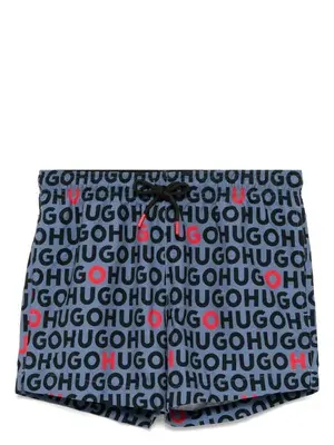 Hugo Logo Print Swim Shorts 427